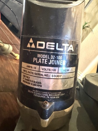 Delta 32-100 Plate Biscuit Joiner Jointer Bench Mounted Assembly Made ...