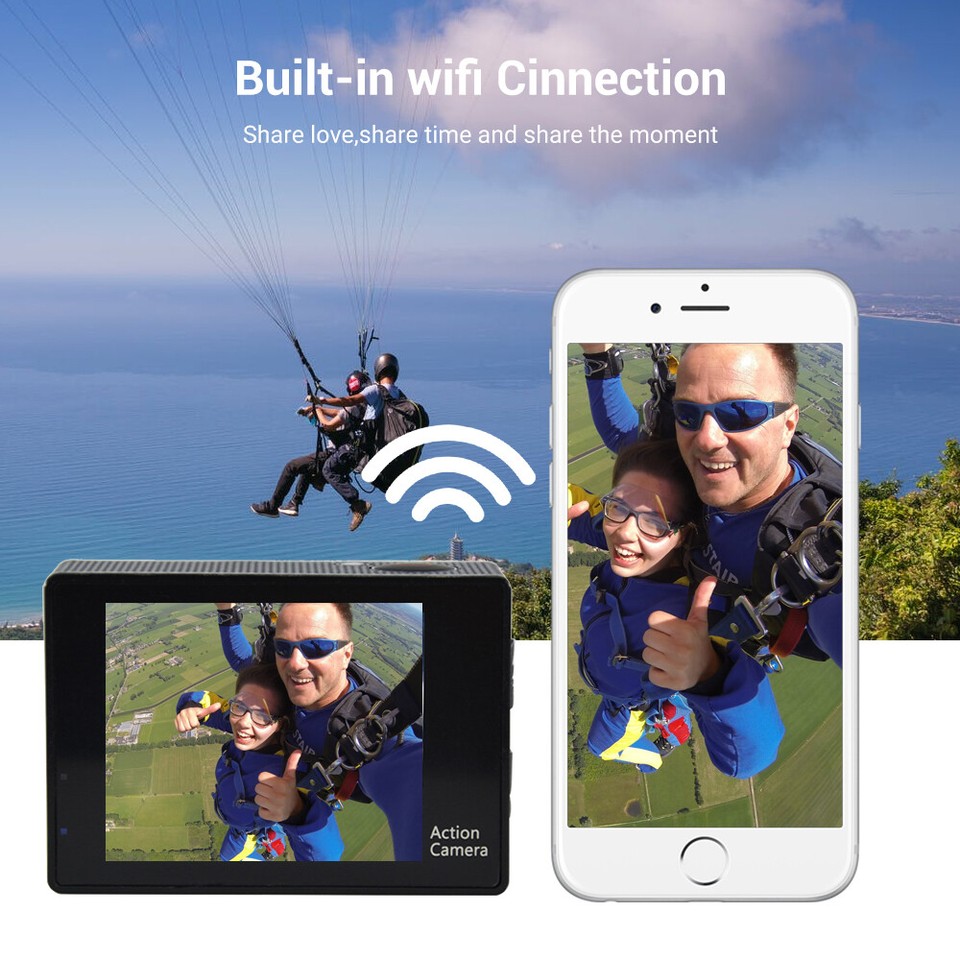 Original H9 Action Camera Ultra HD 4K / 30fps WiFi 2.0" 170D Gopro ...