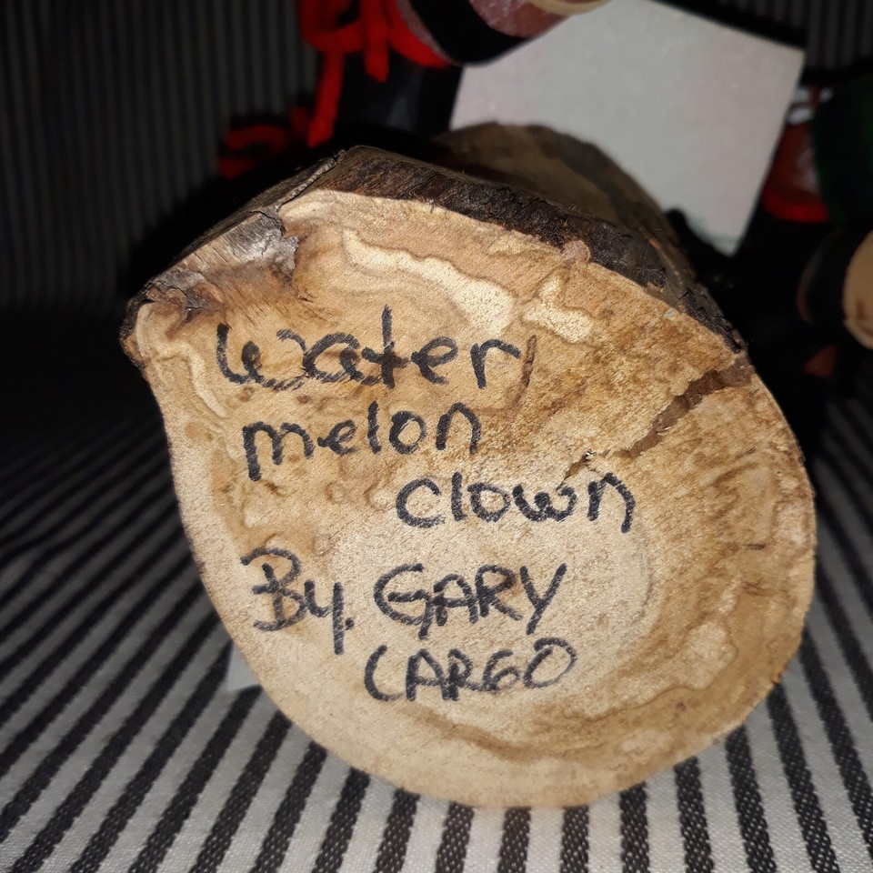 VTG 12.5" SIGNED WATERMELON CLOWN KACHINA NATIVE AMERICAN NAVAJO - GARY ...