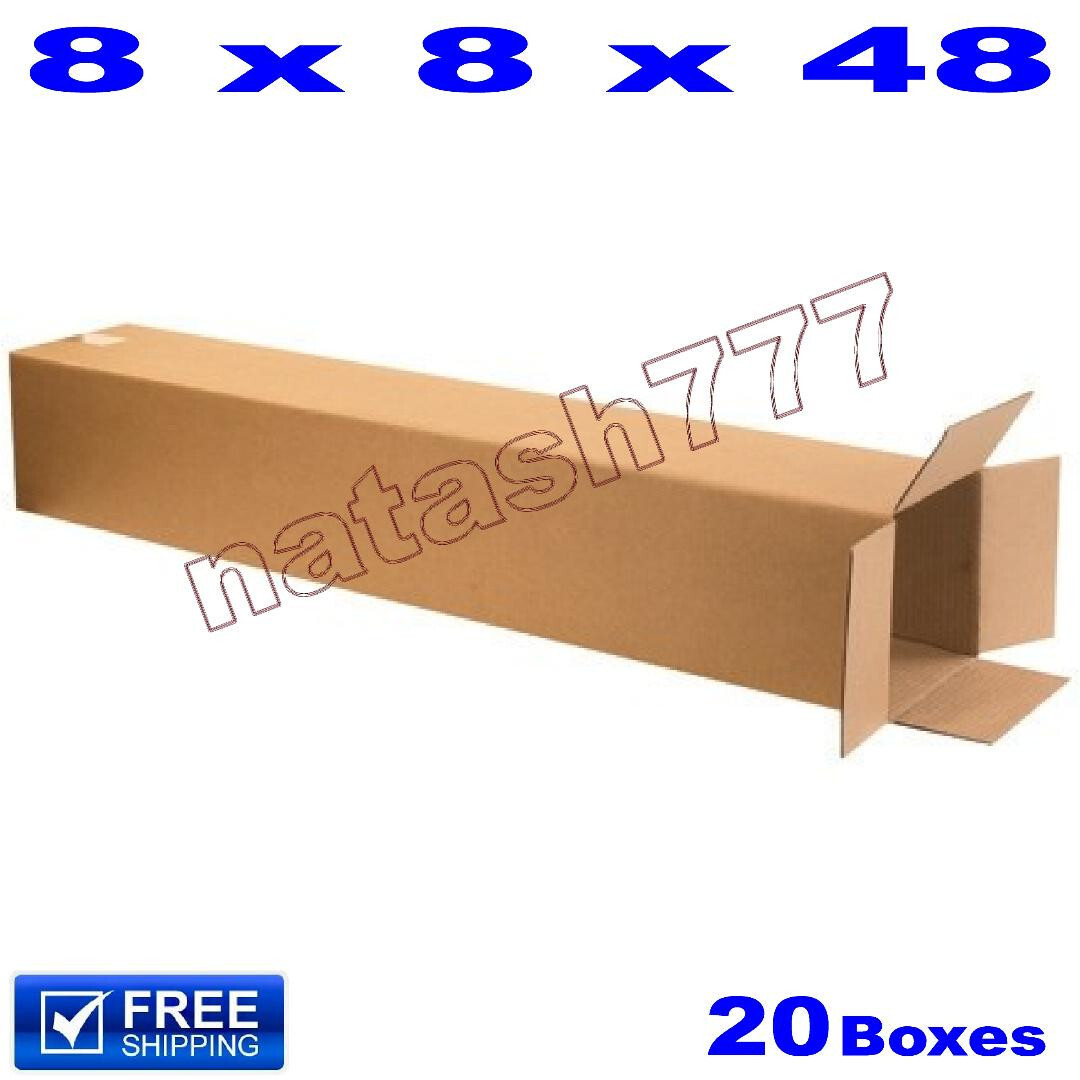 20 - 8x8x48 Cardboard Boxes 32-ECT Mailing Packing Shipping Corrugated ...