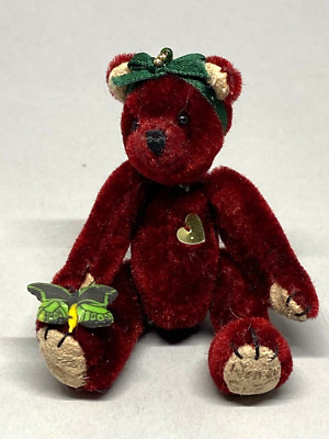Wendy Bears Miniature Bear Burgundy - 7.5cm Wendy-Sue Wilkinson - UK ...