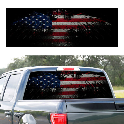 For Chevy Silverado Rear Window See Through Decal Wrap Back Window ...