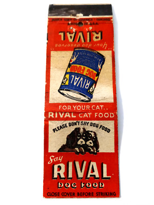 Vintage Matchbook: Rival Dog & Cat Food | eBay