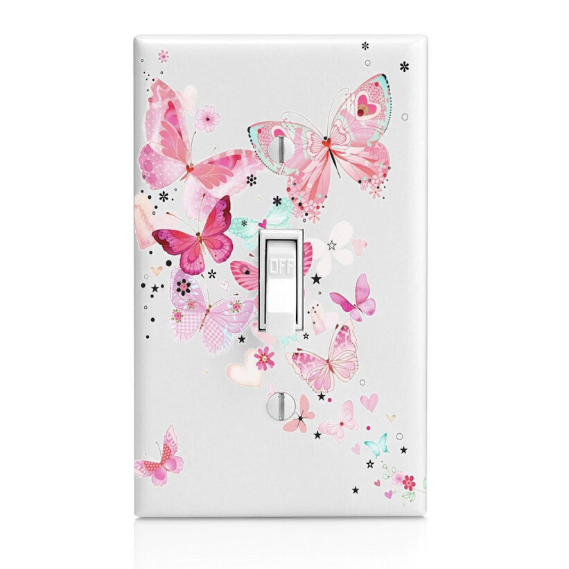 Spiral Butterflies Light Switch Cover, Home Decor, Night Light, Cabinet ...