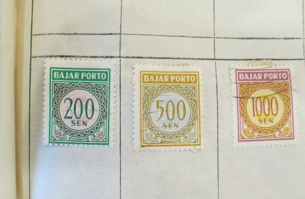 INDONESIA BAJAR PORTO STAMPS. 9 STAMPS see Discription | eBay