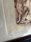 Herbert Lewis Fink Signed Etching Lady Of The Animals AP Original Print ...