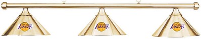 NBA LA Los Angeles Lakers Brass Metal Shade/Brass Bar Billiard Pool ...