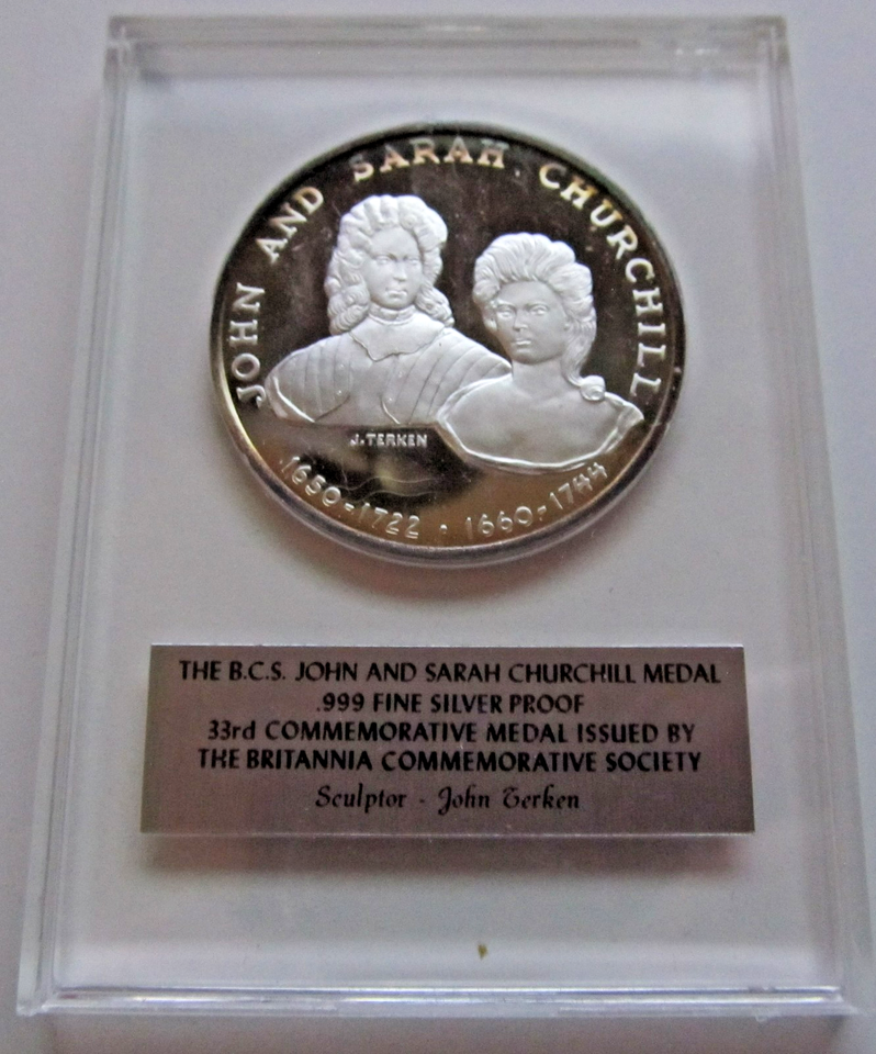 1972 Jonn and Sarah Churchill 999 Silver Brittania Commemorative ...
