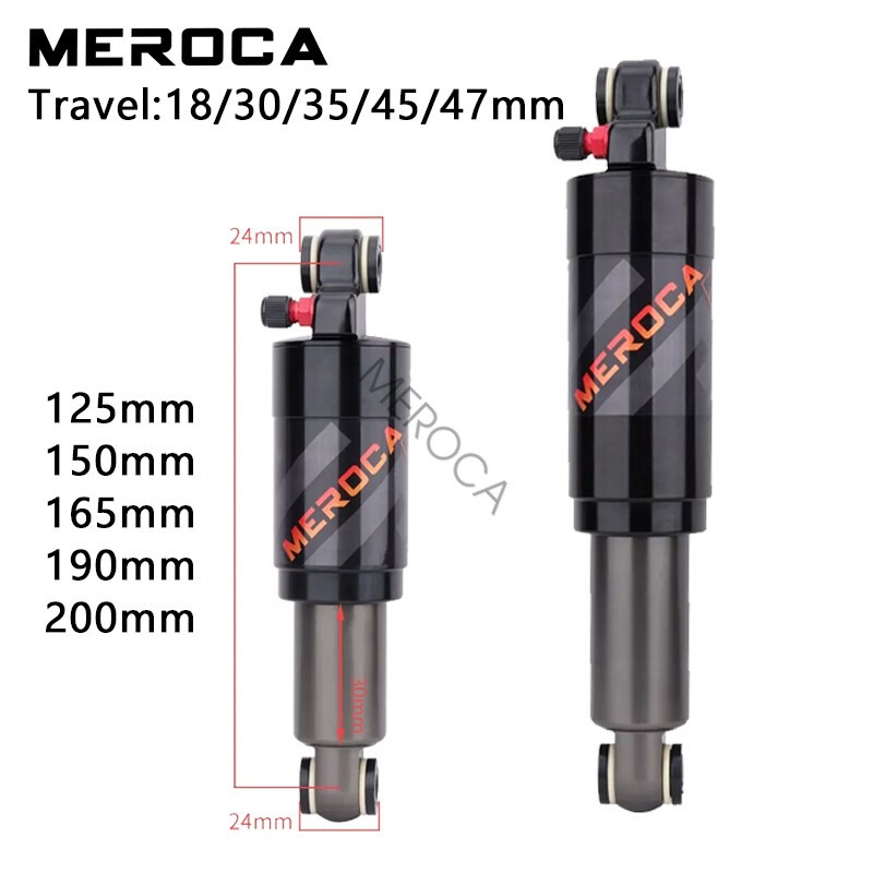 MEROCA MTB Bike Air Shock Suspension Mountain Bicycle Rear Shock 165 ...