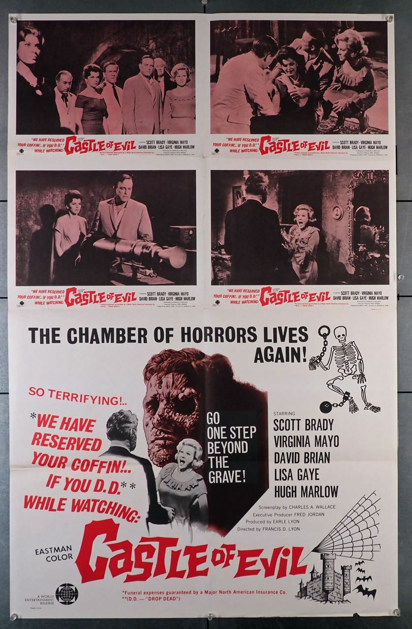 CASTLE OF EVIL (1966) 29552 Movie Poster (27x41) Folded Very Good Plus ...