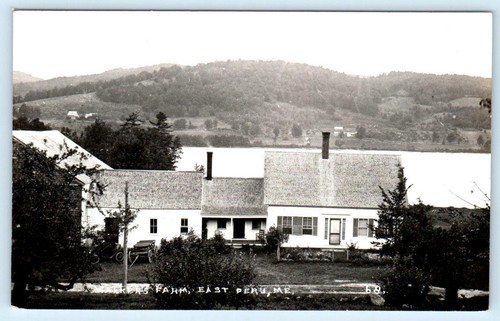 RPPC EAST PERU, Maine ME ~ WALKER'S FARM ca 1950s Oxford County ...