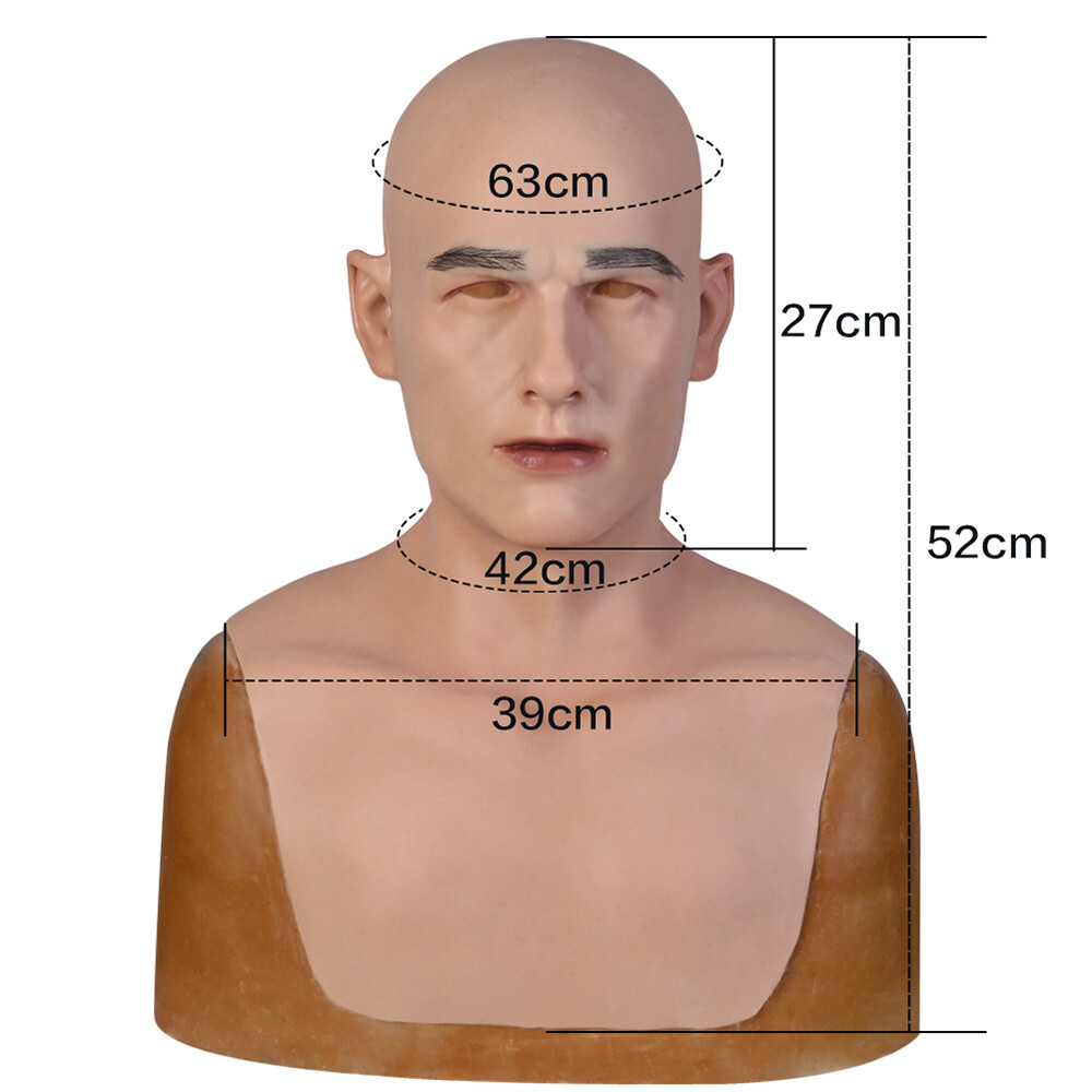 Realistic Silicone Face Masks Movie Props Crossdresser Young Man Hoods ...