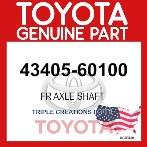 4340560100 GENUINE Toyota SHAFT SUB-ASSY, FRONT AXLE OUTER 43405-60100 ...