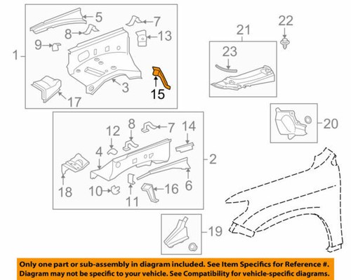 55133-60050 Toyota Plate, front fender apron set, lower rh 5513360050 ...