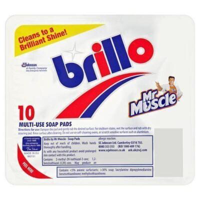 Cleaning Pads Mr Muscle Brillo Multi Use Soap Pads Cleans to a ...
