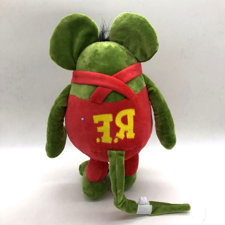 12" Green Red RAT FINK Stuffed Plush Toy Big "Daddy" Ed Roth Soft Gift ...