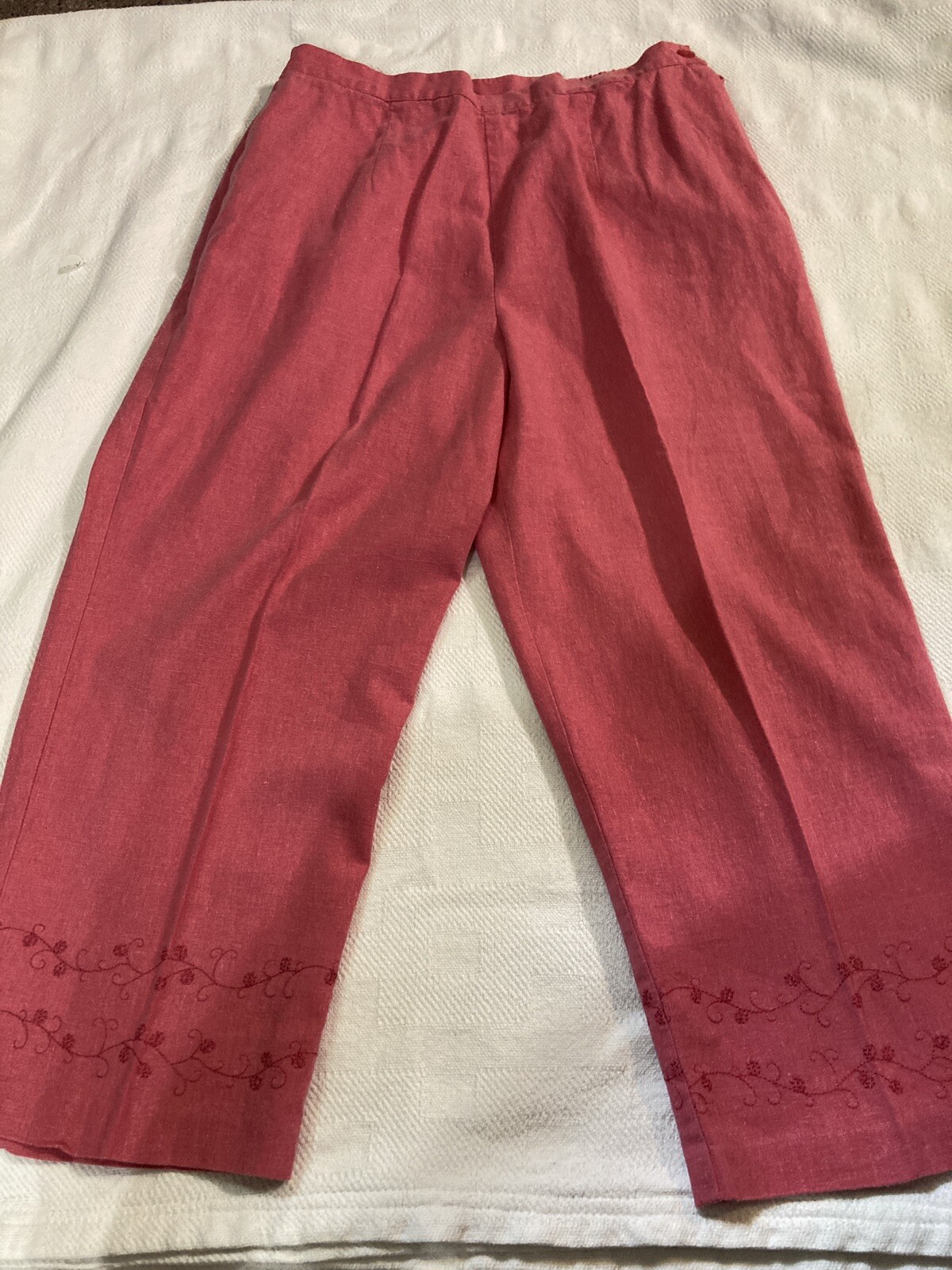 Sag Harbor, Capri Pants, linen blend Rose colored siz… - Gem