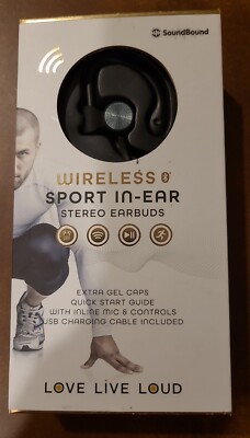 SOUNDBOUND Wireless Sport Earbuds running exercise airplane car truck ...