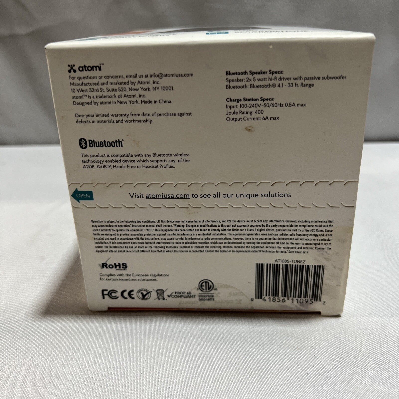 Atomi+Tunez+Bluetooth+Speaker+Hub+with+3+USB+Charging+Ports for sale ...