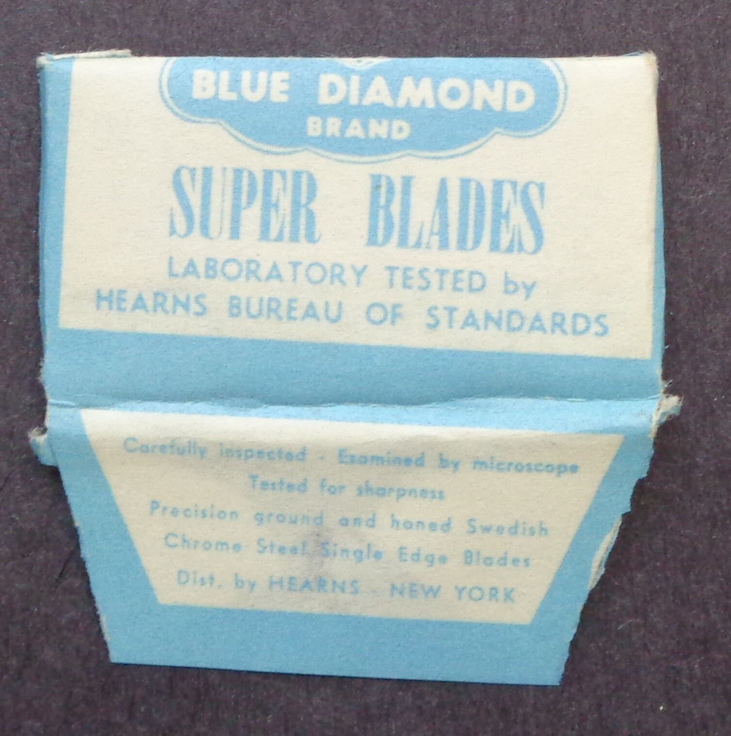 Vintage Razor Blade BLUE DIAMOND Single Edge - RARE - One Blade | eBay