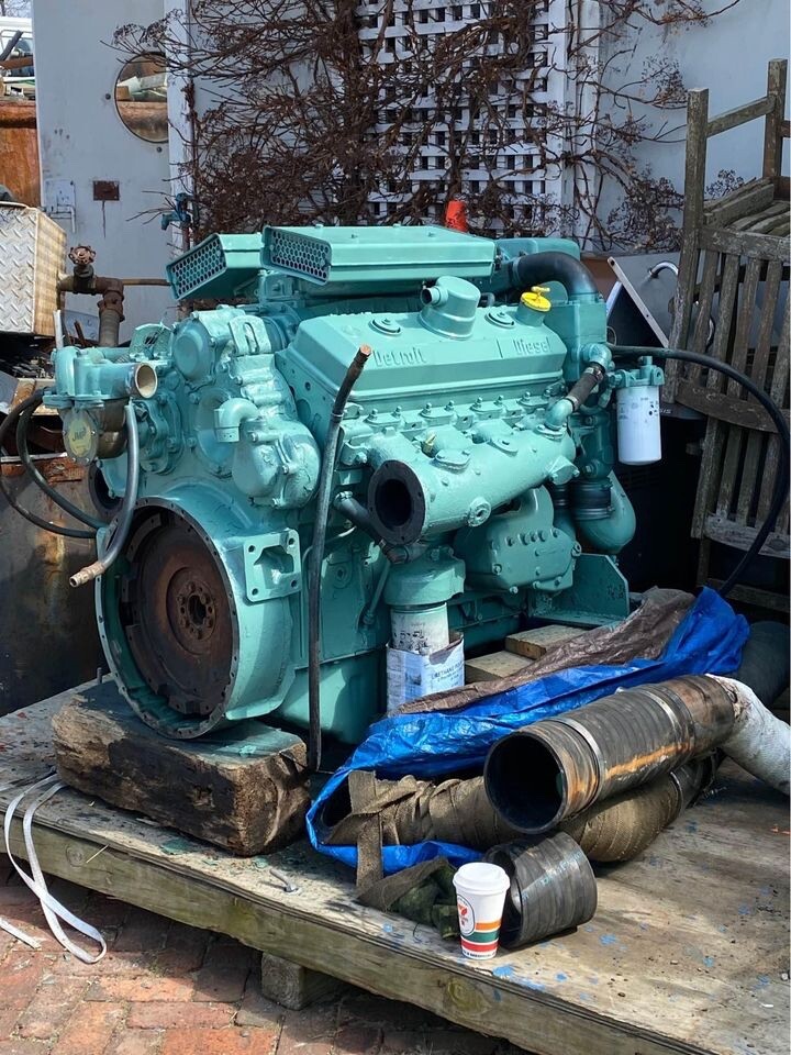 RH Detroit Diesel 871N 8V71N Marine Diesel Engine MINT RUNNING TAKE-OUT ...