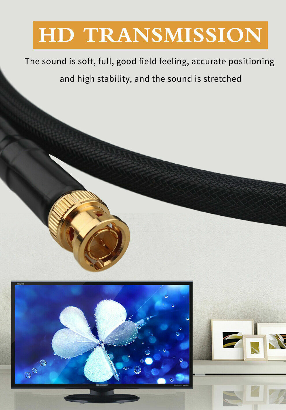 Hi-end Pure Silver BNC Digital Coaxial Cable HD Video Cable DI SMA ...