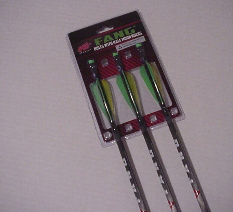 Crossbow Bolts 3 Pack New! 20" PSE Archery Carbon Force "FANG" Vanes ...