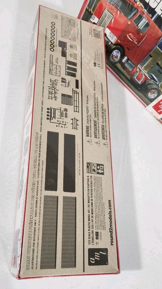 AMT Peterbilt 352 Pacemaker & Cabover Semi and Trailer 1/25 Scale Coca ...