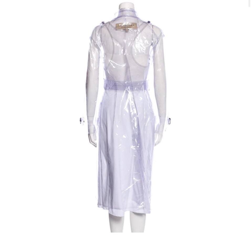 Burberry Transparent PVC Vinyl Trench Coat Jacket with Belt Women’s ...
