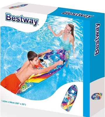 Bestway 42005 - Surf Rider Inflatable Swimming Table, 142 x 58CM, Blue ...