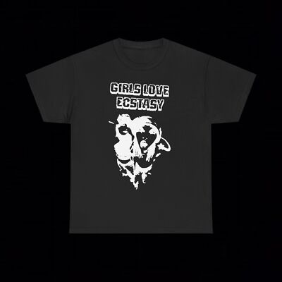 Girls Love Ecstasy T Shirt MDMA Grunge Y2K Goth Emo Rave Tapout ...