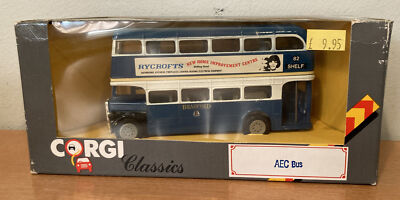 1986 Corgi Classics Blue AEC Double Decker Bus #C599/7 Diecast Trustee ...