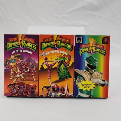 Mighty Morphin Power Rangers VHS Lot Day of the Dumpster No Clowning ...