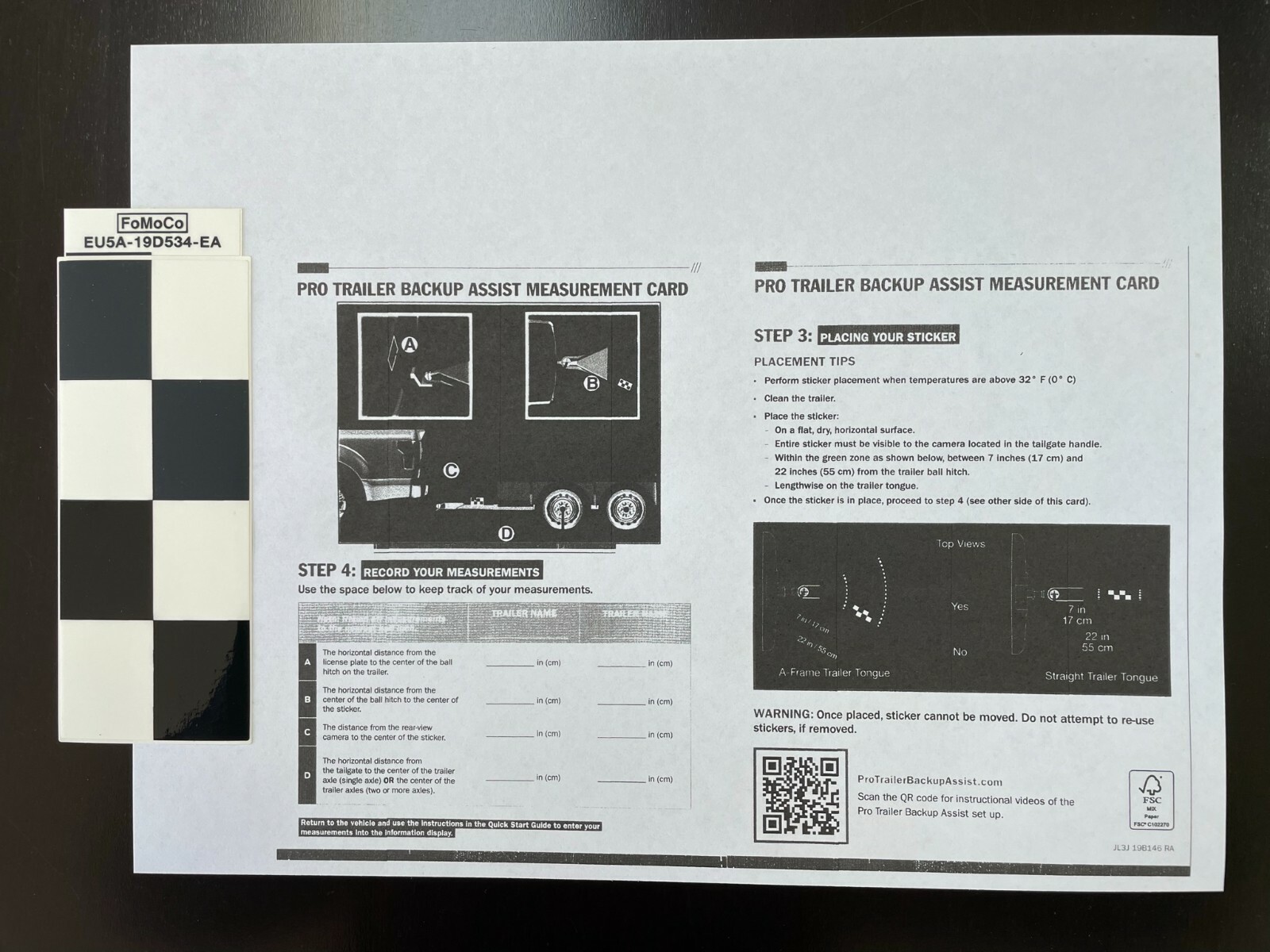 2015 - 2024 Ford F150 / F250 / F350 Pro Trailer Backup Assist Sticker ...