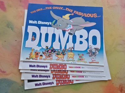 R1972 DUMBO Original Lobby Cards 11x14 WALT DISNEY ANIMATION CARTOON ...