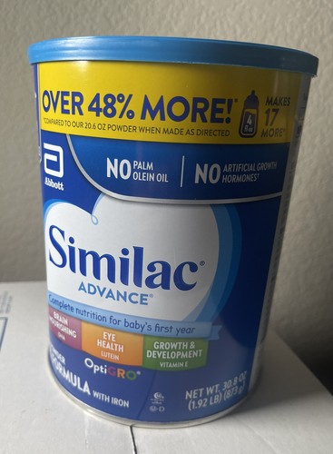 Similac Advance Milk-Based Powder Infant Formula w/ Iron, 30.8oz, 10/01 ...