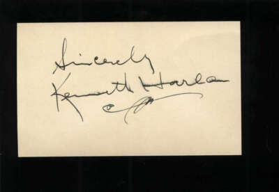 Kenneth Harlan D.1967 Actor Danger Island Signed 3" x 5" Index Card | eBay