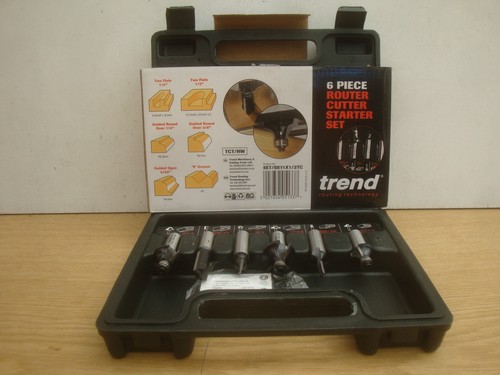 TREND SS11 X 1/2" TCT 6PCE STARTER ROUTER CUTTER BIT SET 5027654051337 ...