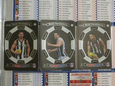 2021 AFL TEAMCOACH CARD CRAFT SCOTT PENDLEBURY SET 3 CARDS CC-04 UNUSED ...