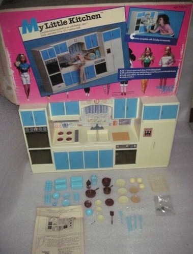 Vintage My Little Kitchen Barbie Size Doll Complete Kitchen 1986 w/ Box ...