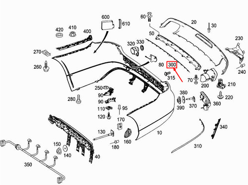 MERCEDES-BENZ CLS C218 REAR BUMPER CENTRAL TRIM STRIP A2188850721 NO🇺🇸 ...