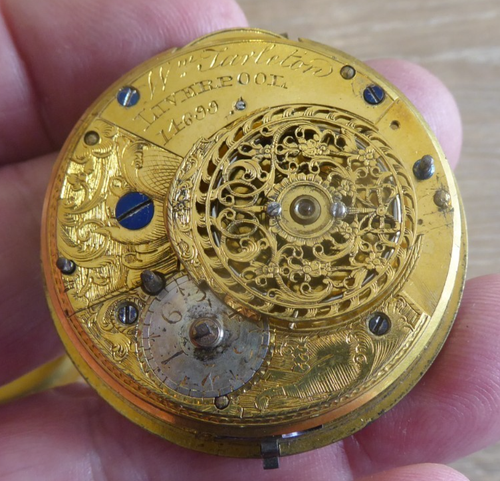 LIVERPOOL MAKER TARLETON ANTIQUE GENTS FUSEE POCKET WATCH MOVEMENT | eBay