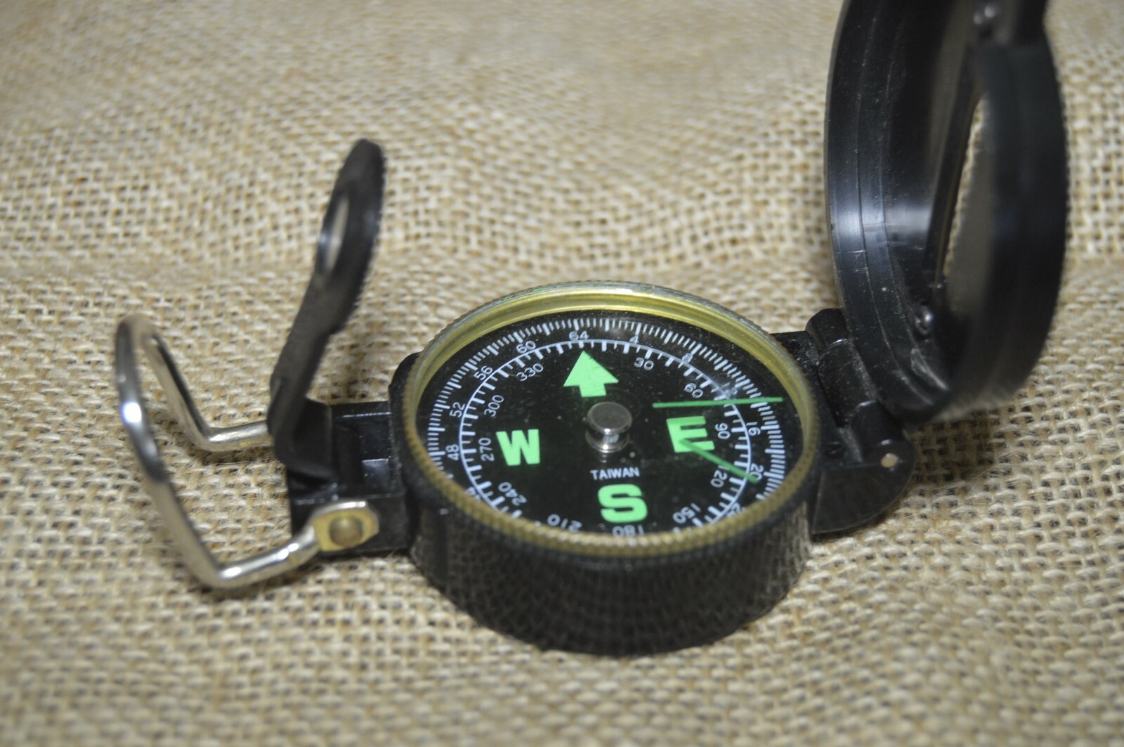 Vintage Engineer Directional Compass, Black w/Green Letters | eBay
