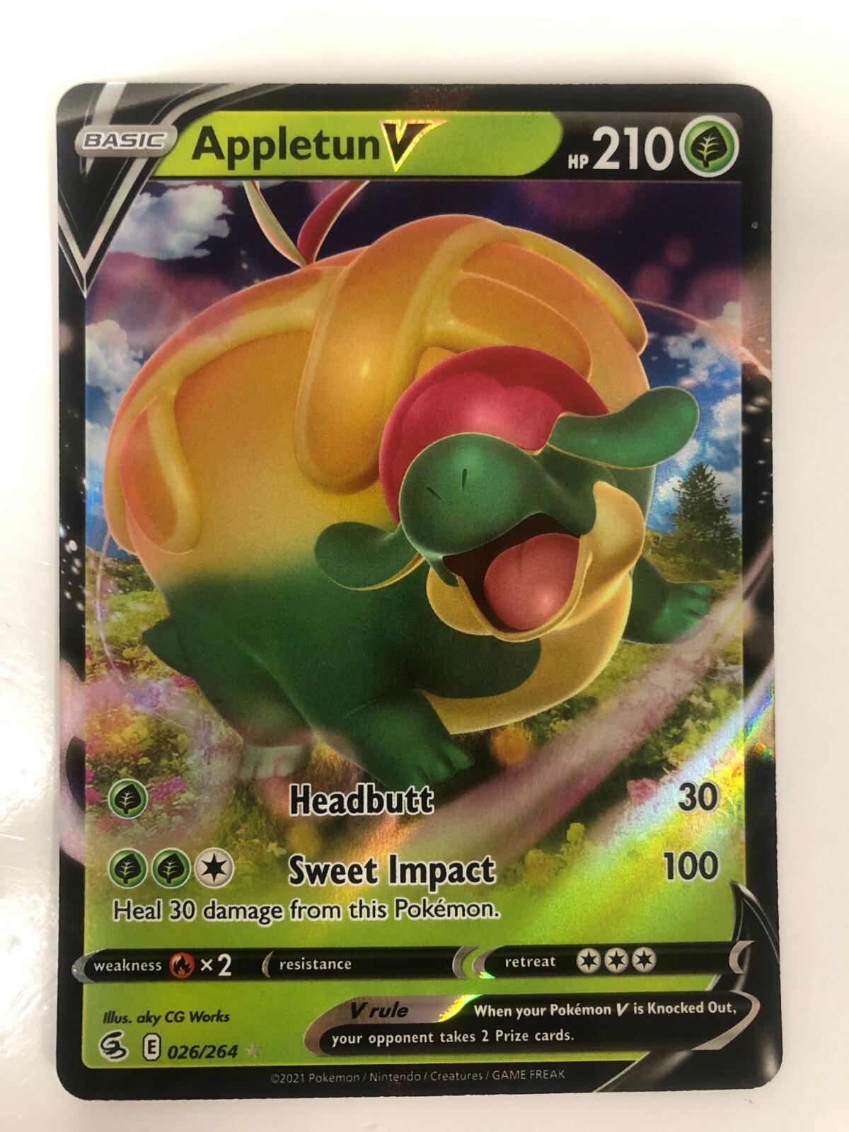 Pokemon Appletun V SWSH08 Fusion Strike 2021 NM 026/264 - Box 1 | eBay