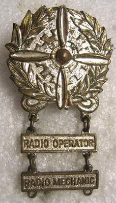 US Army Air Forces Radio Operator,Radio Mechanic Q-bars special badge ...