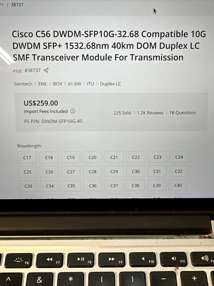 C56 Dwdm-Sfp10g-32.68 Shelf#33 | eBay