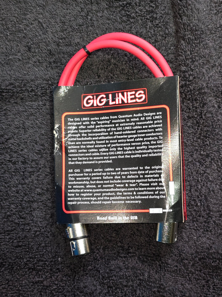 Quantum Audio Designs 2' low impedance microphone cable XLRm to XLRf | eBay