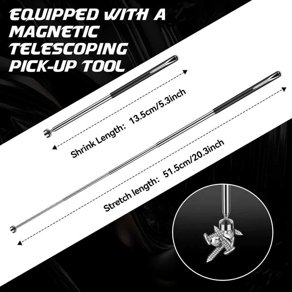 Upgraded Double Jointed Extra Long Flex Head Ratchet Wrench Set, 6 PCS ...