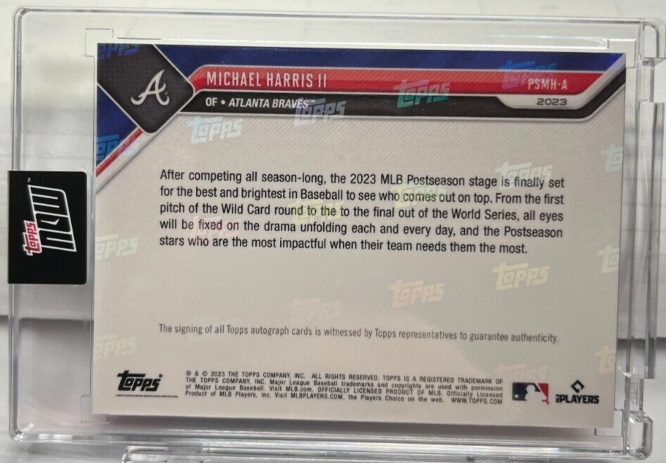 Michael Harris II 2023 Topps Now MLB Postseason BLUE Autograph Auto RC ...