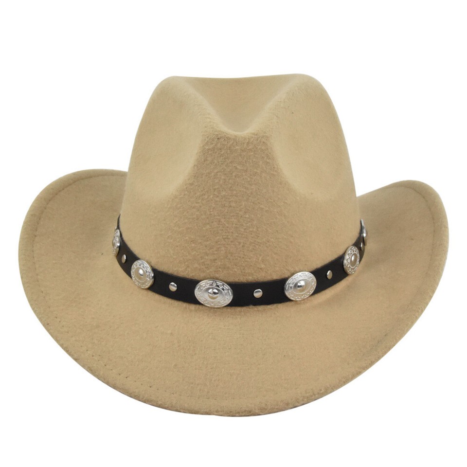 Cowboy hat western Felt Fedora Panama Jazz Cap for men women SOMBRERO ...
